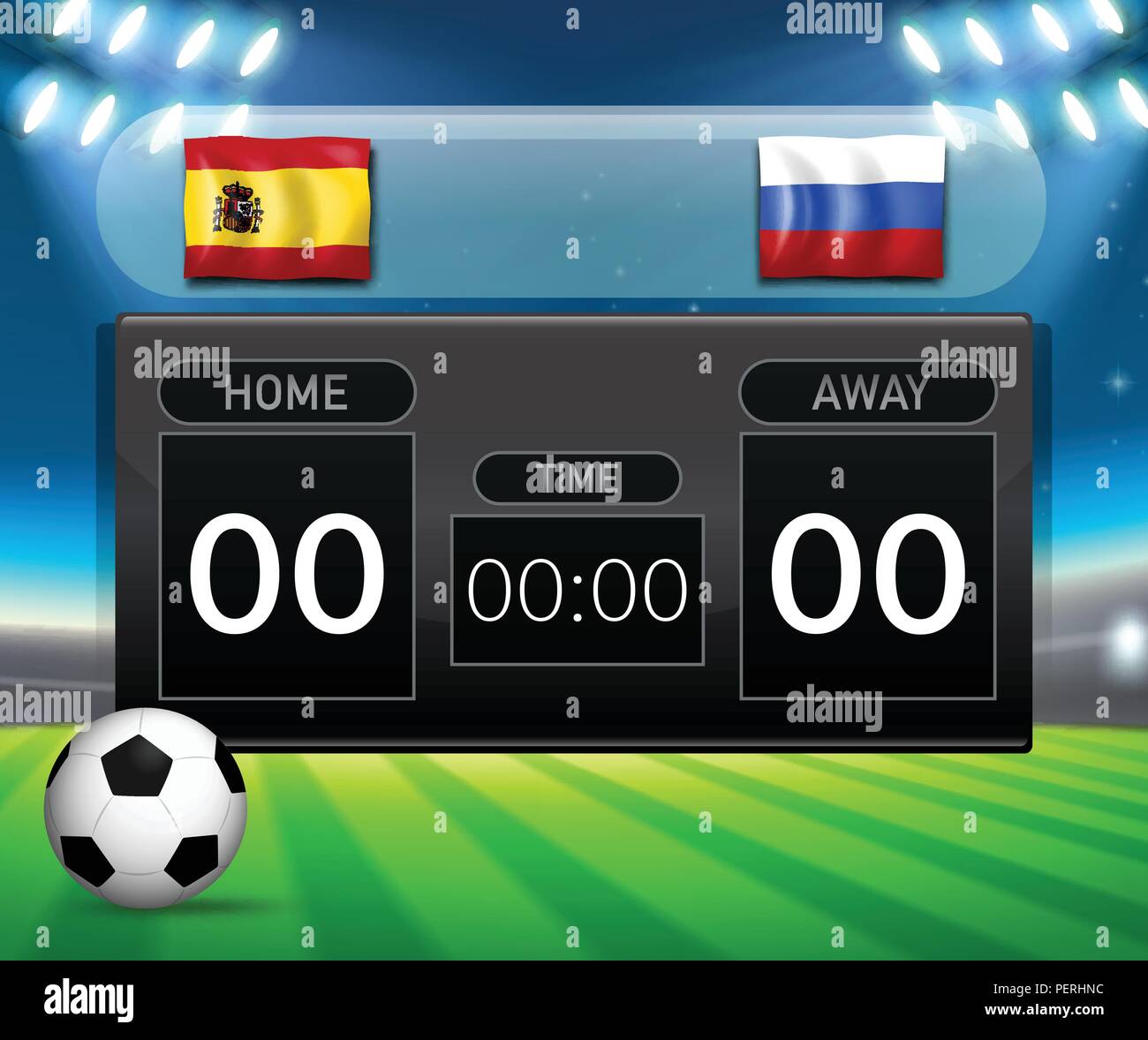 Russia vs spain Stock Vector Images - Alamy