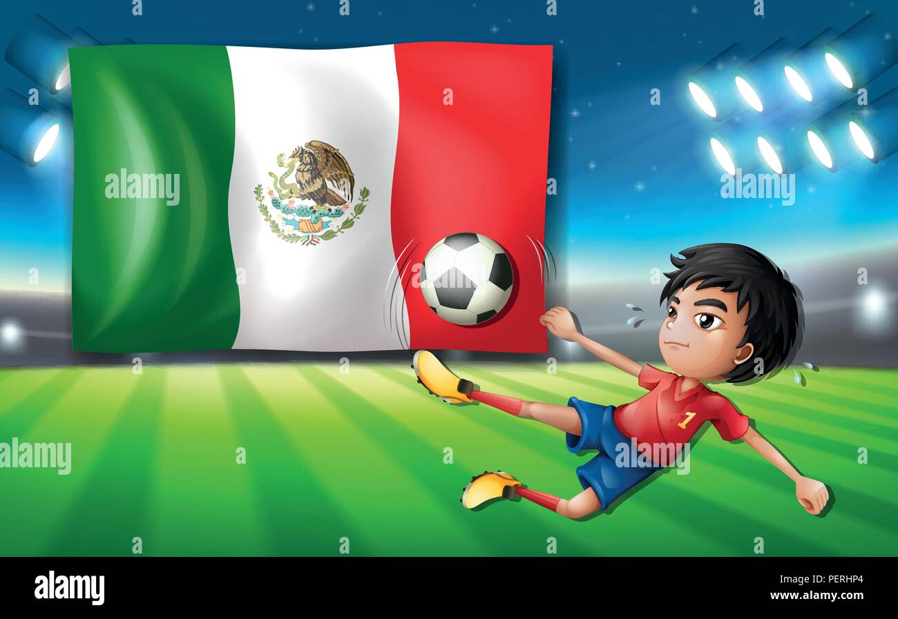 A Mexico football player illustration Stock Vector Image & Art - Alamy