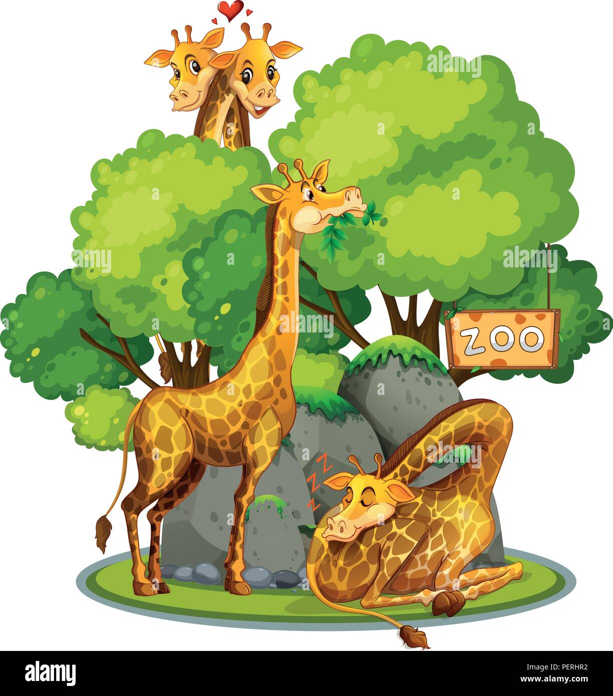 Giraffe in Stock Vector Images - Alamy