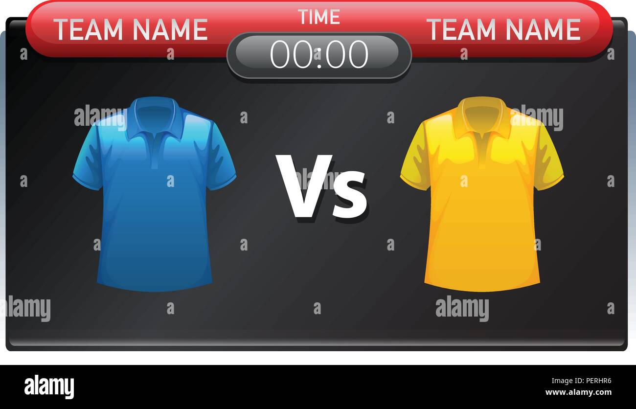 A sport scoreboard template illustration Stock Vector Image & Art - Alamy