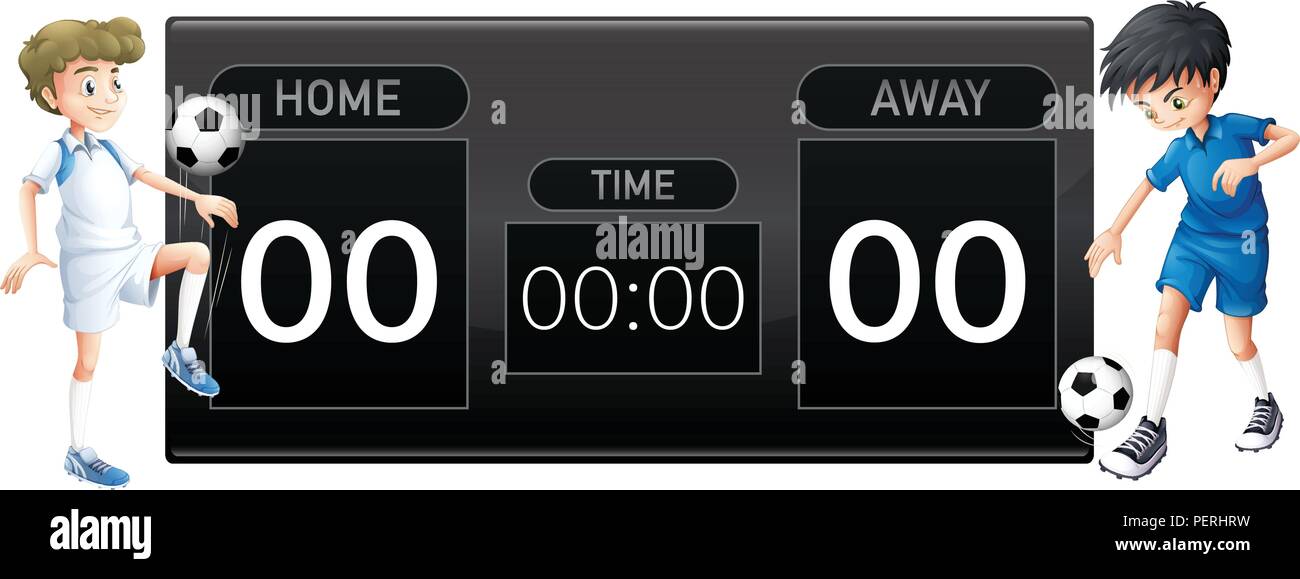 A soccer scoreboard template illustration Stock Vector Image & Art - Alamy