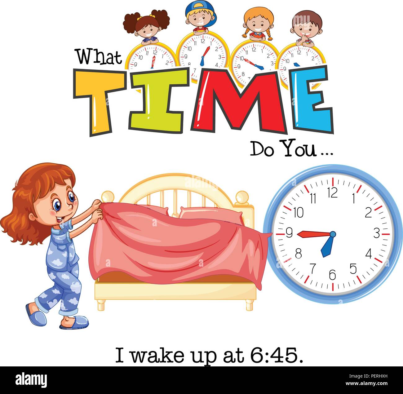 Set up a time Stock Vector Images - Alamy