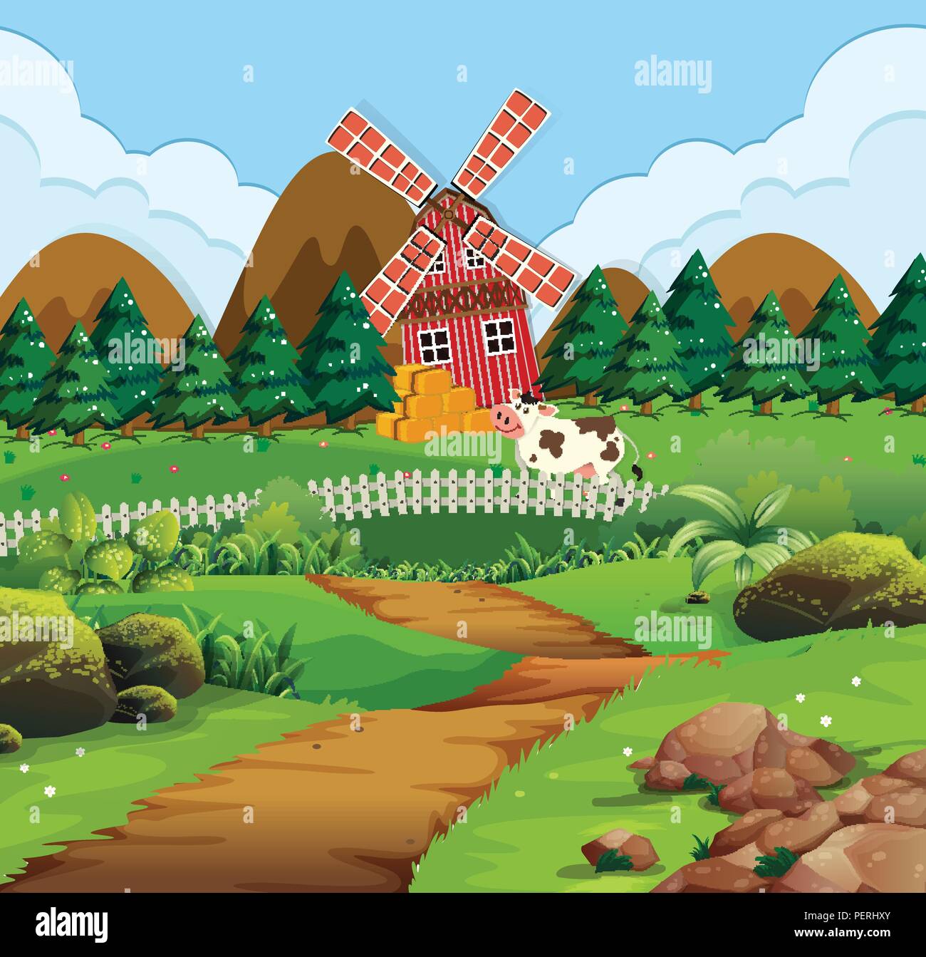 Farm food road Stock Vector Images - Alamy