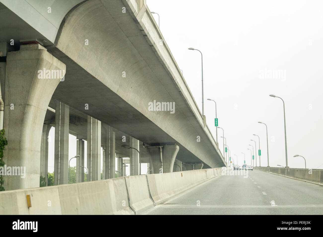 Suzhou, Jiangsu, China. Elevated Highway between Suzhou and Shanghai ...