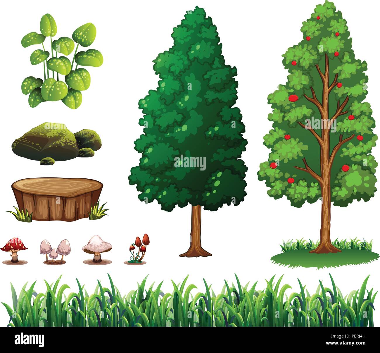 A set of forest element illustration Stock Vector Image & Art - Alamy