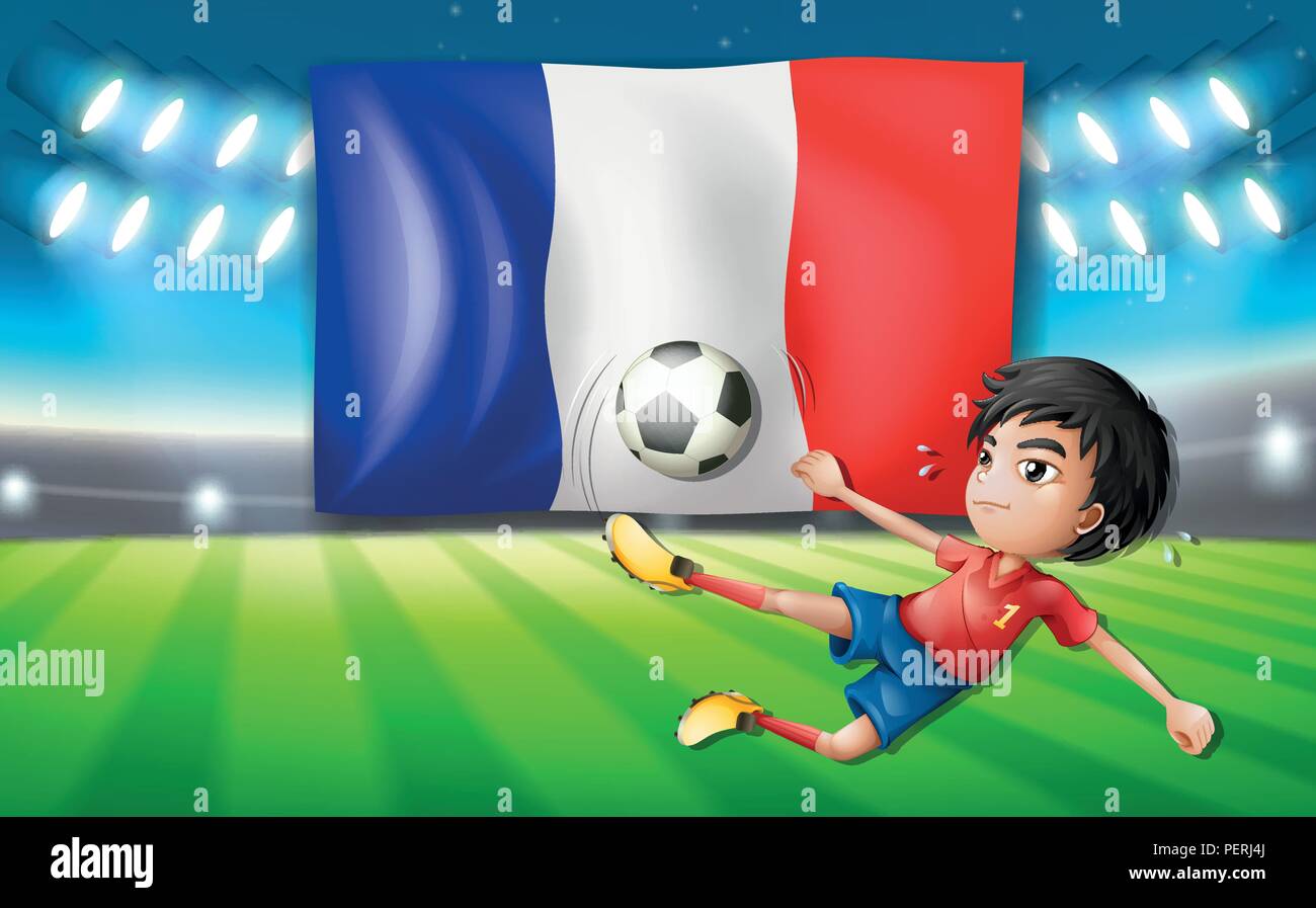 A french football player template illustration Stock Vector Image & Art ...
