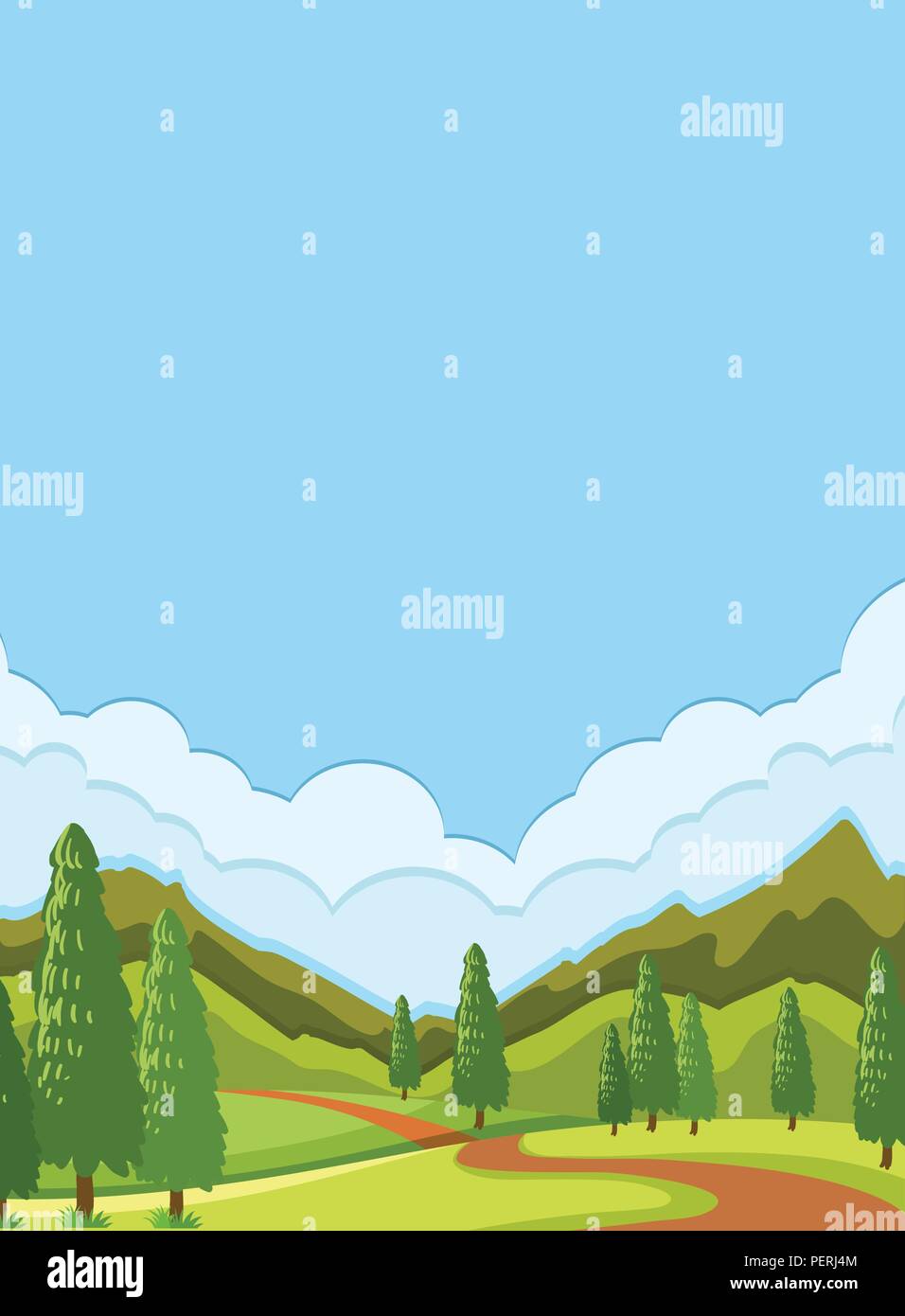 A beautiful nature template illustration Stock Vector Image & Art - Alamy