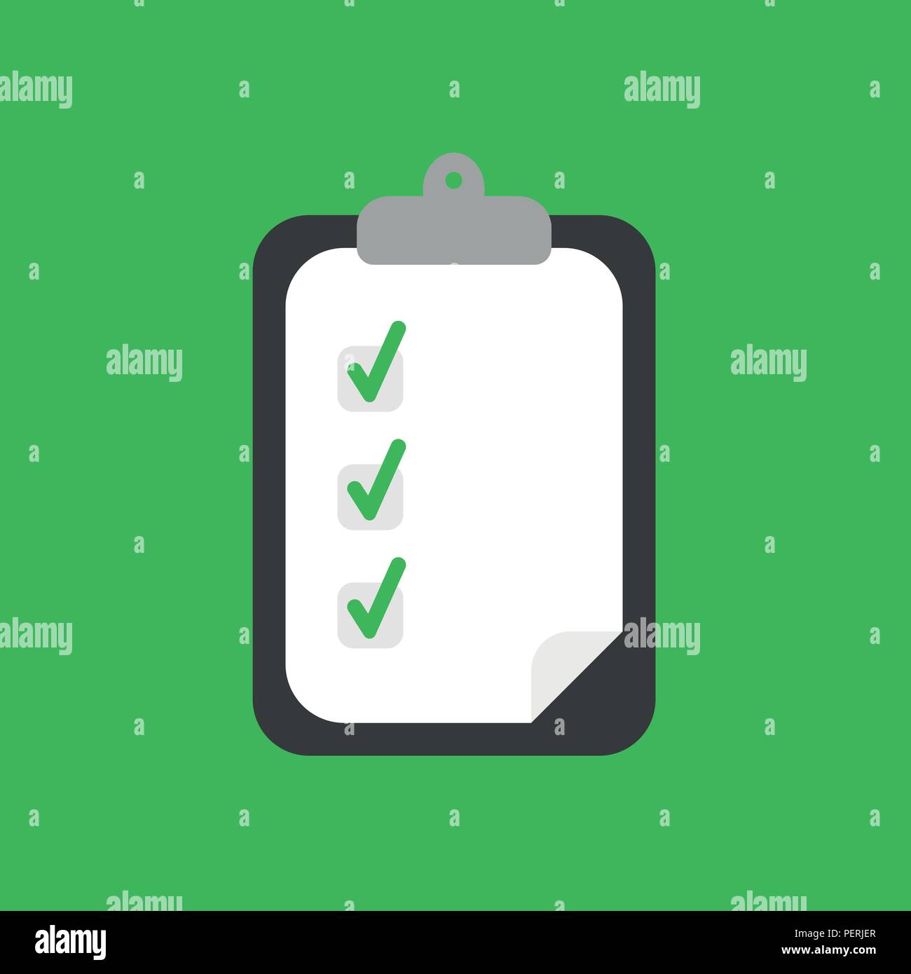 Checklist three green check marks hi-res stock photography and images ...