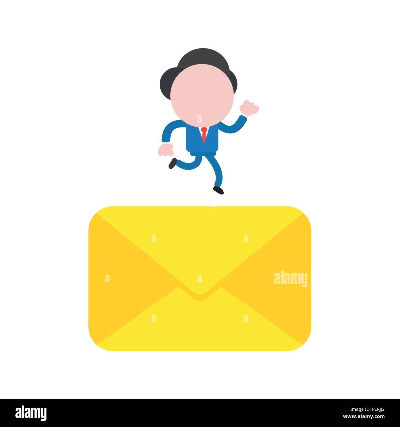 Cartoon character mail running hi-res stock photography and images - Alamy