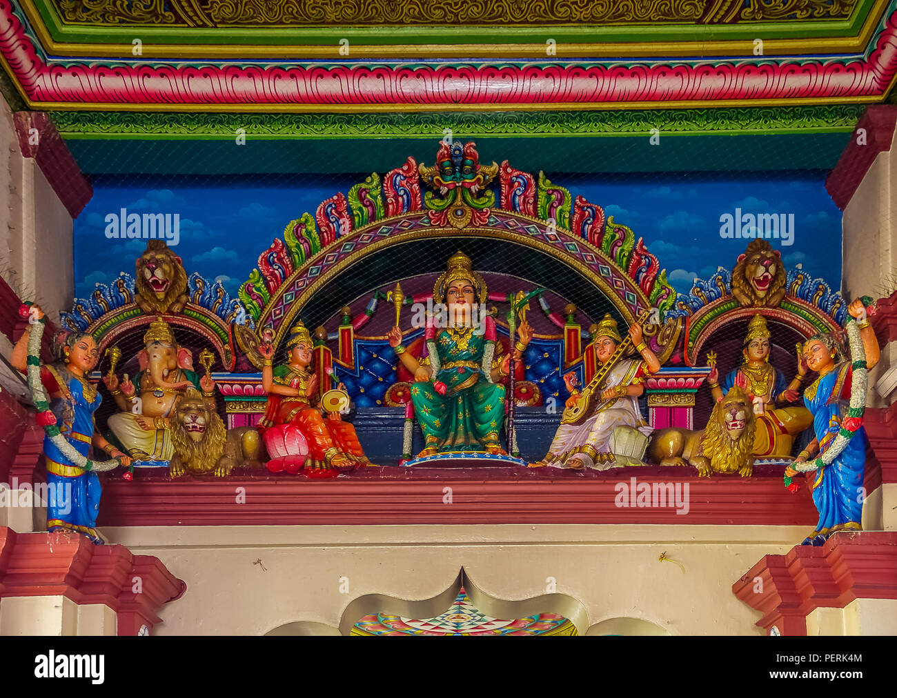 Altar in hindu temple in hi-res stock photography and images - Alamy