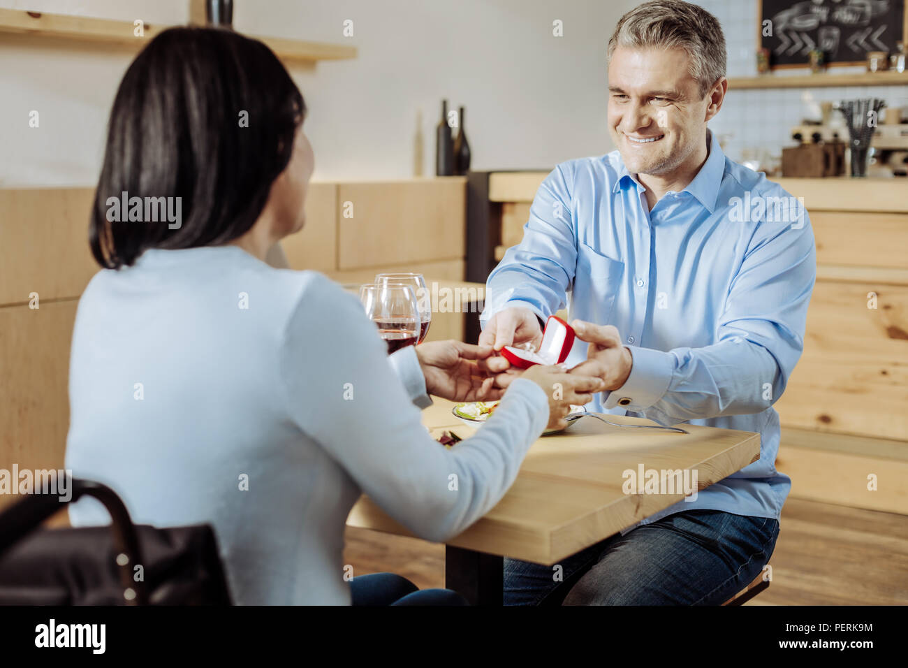 Cute couple celebrating an important day Stock Photo - Alamy