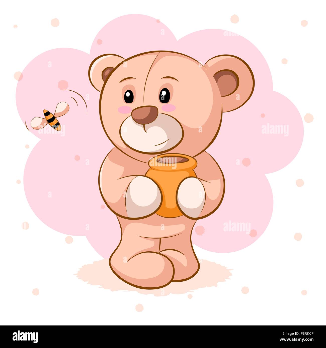 Bear honey beehive Stock Vector Images - Alamy