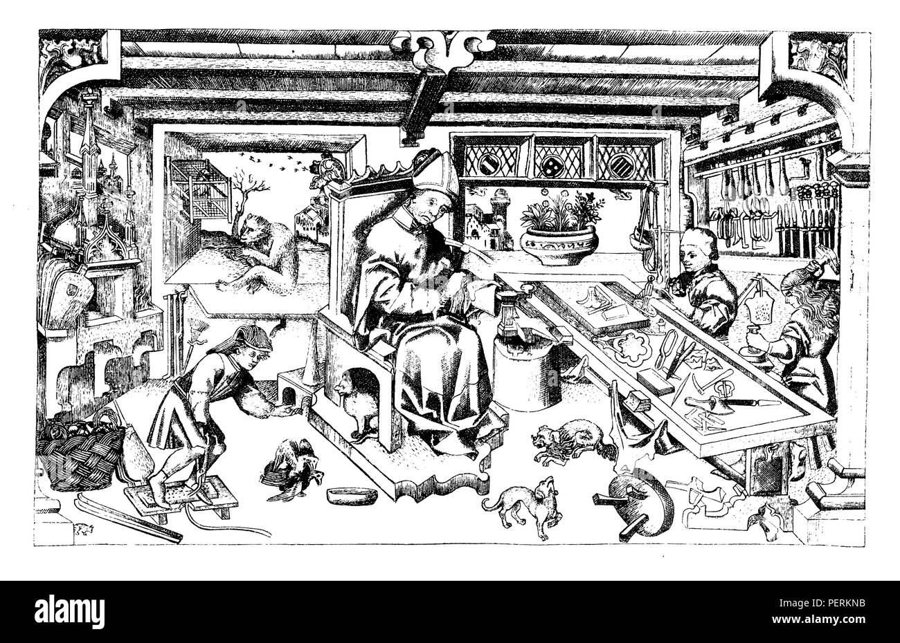Historical goldsmith Black and White Stock Photos & Images - Alamy