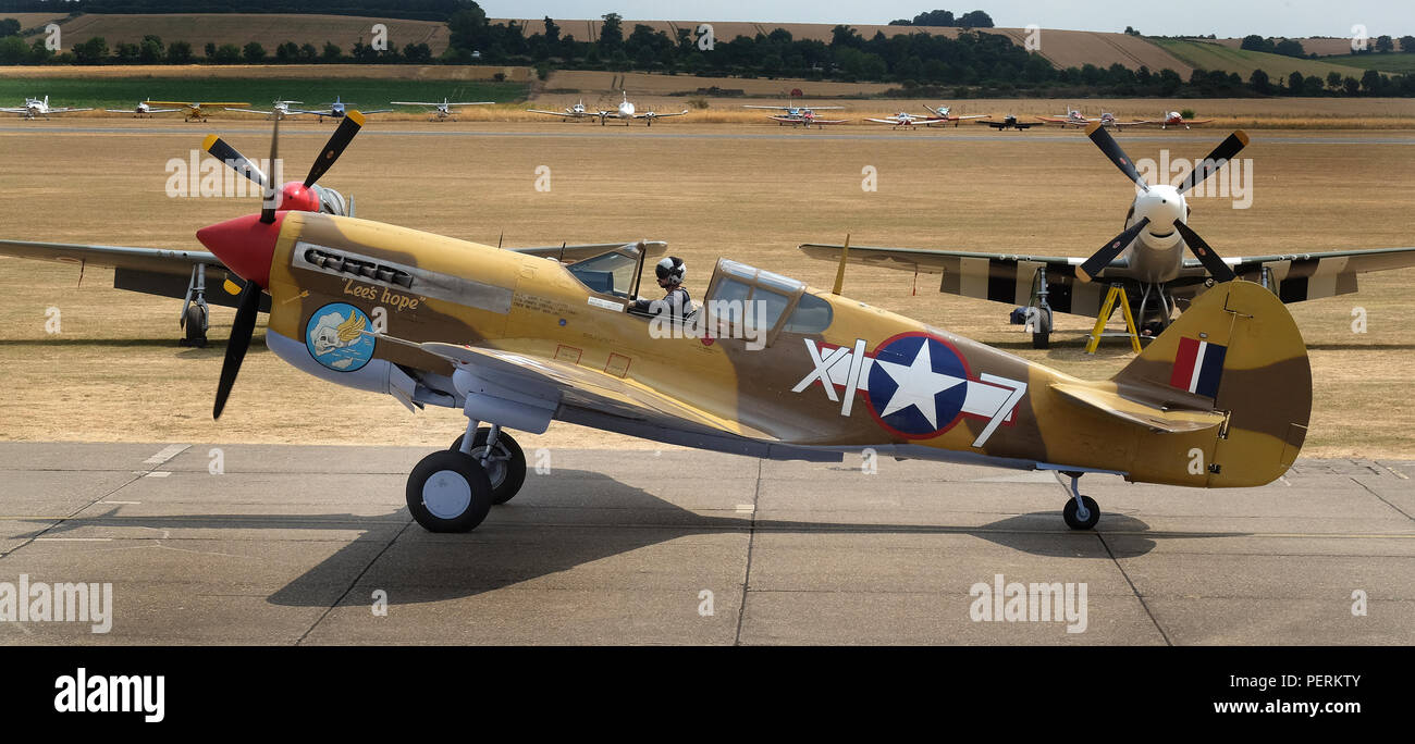 Curtis P40F Warhawk fighter. American second world war machine Stock ...