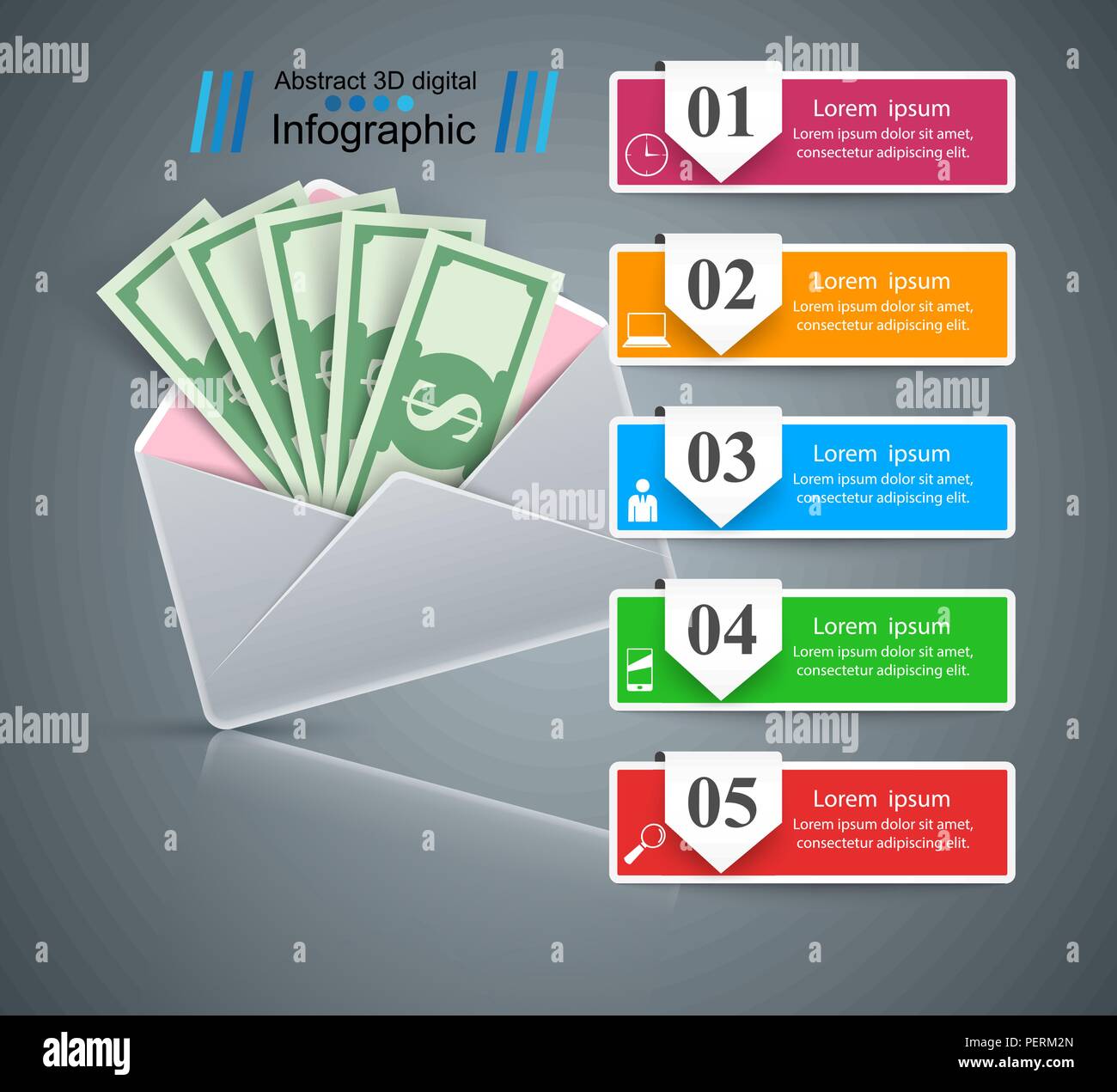 Bribe, envelope - Money business infographic Stock Vector Image & Art ...