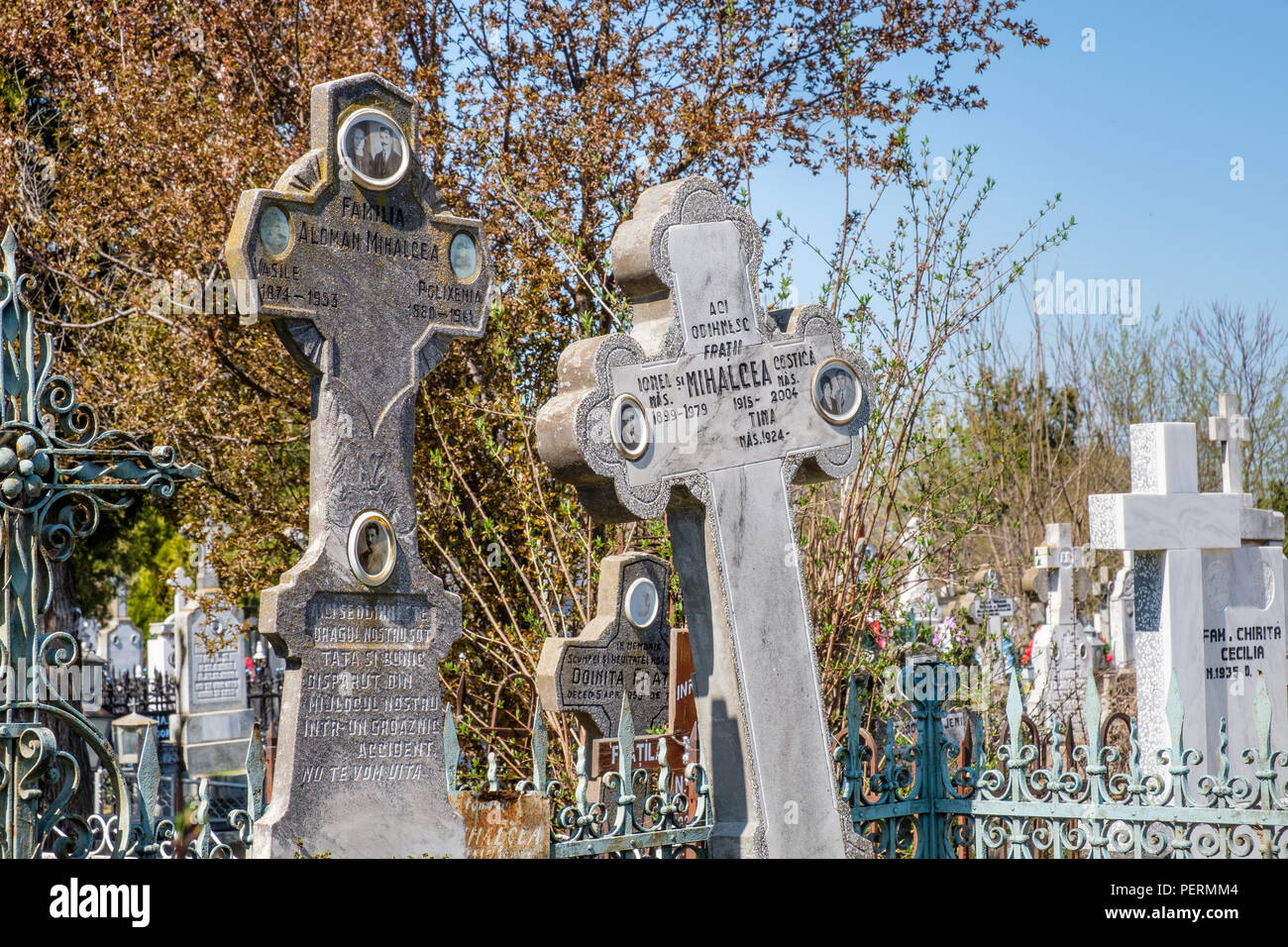 Old orthodox cemetery, Romania Stock Photo - Alamy