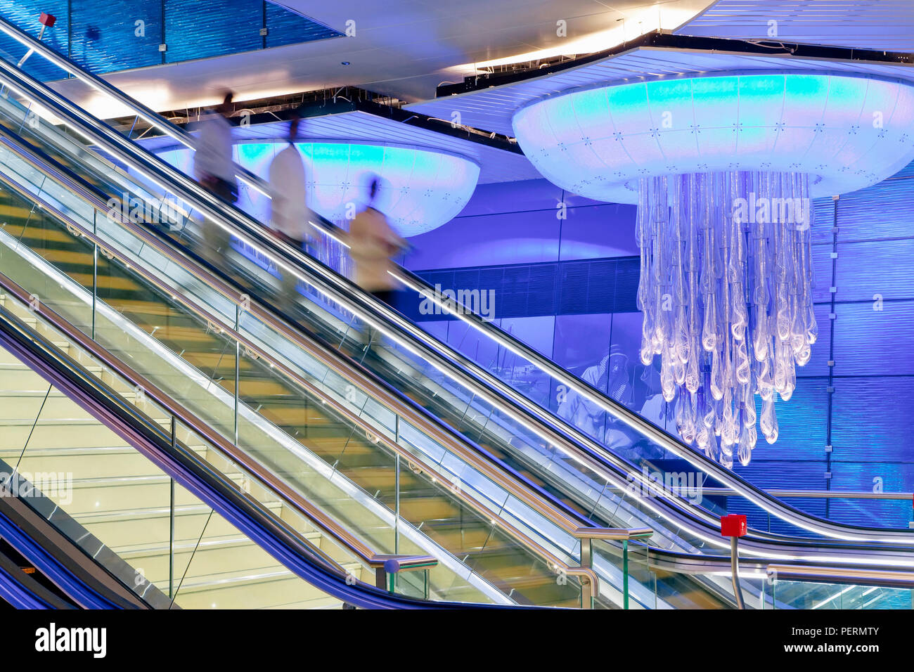 Dubai Metro station, Modern Interior Design, opened in 2010, Dubai, UAE ...
