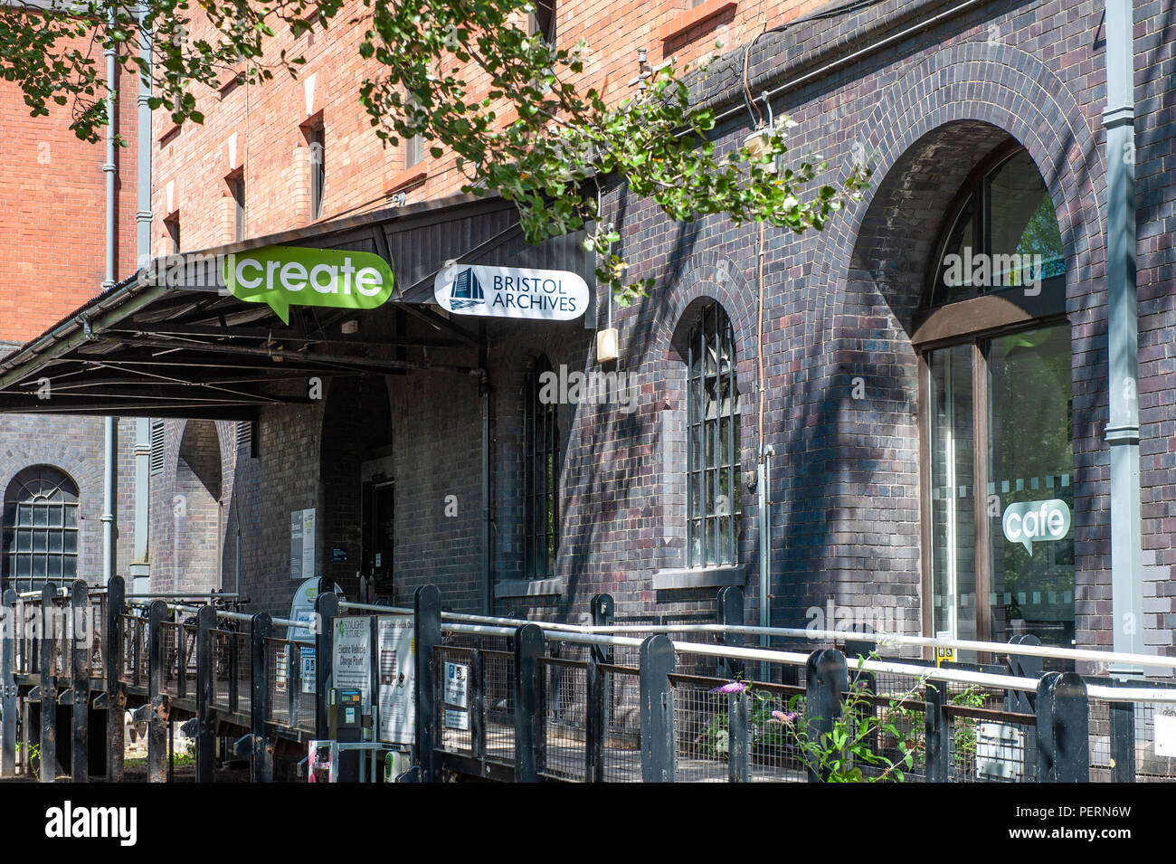 Entrance to Create Centre and Bristol Archives, Bristol, UK Stock Photo ...