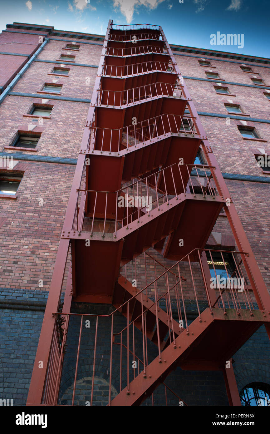 Fire escape on outside of Create Centre, Bristol, UK Stock Photo - Alamy