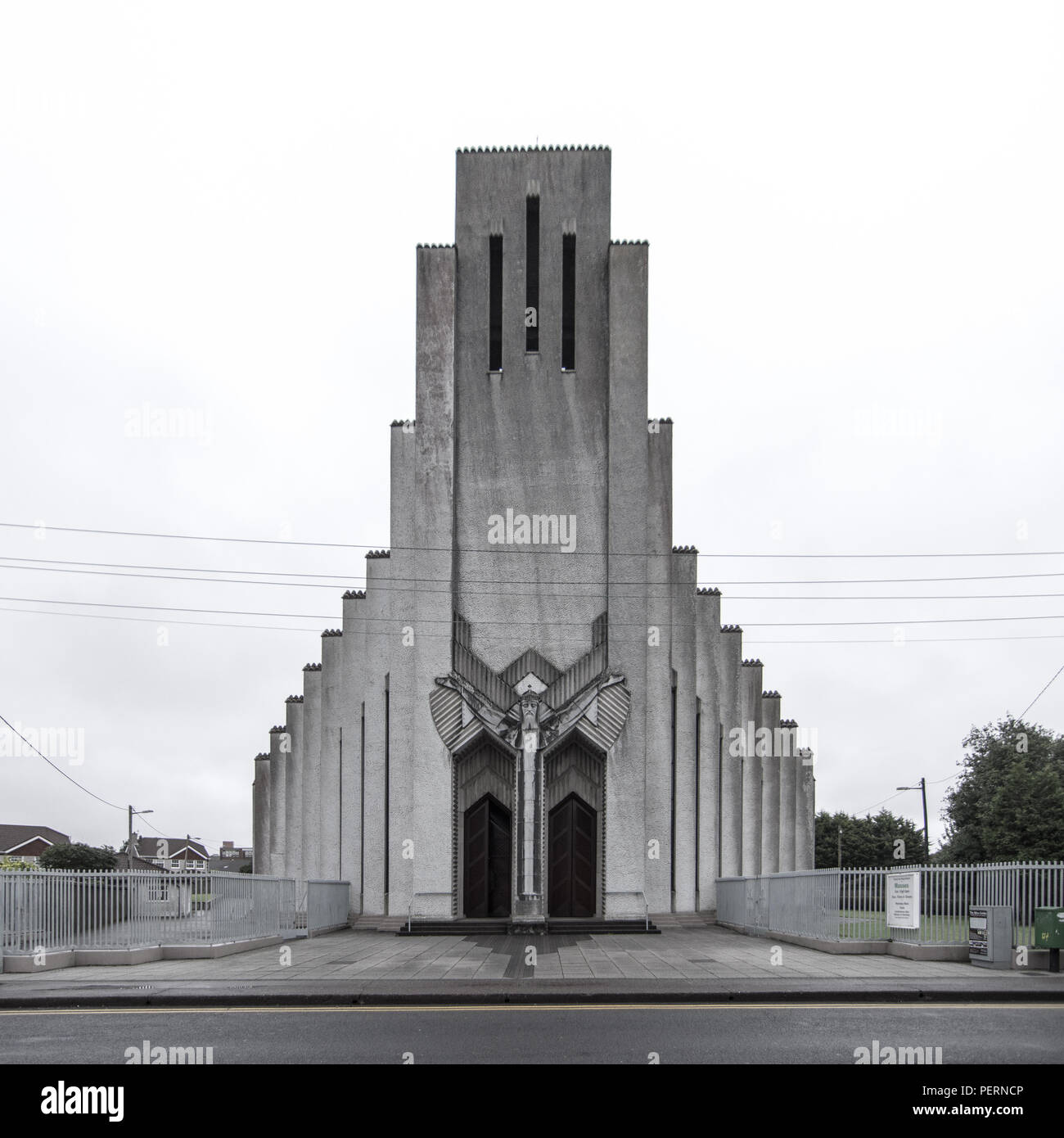 Cork, Ireland - September 15, 2016: The 1930s modernist concrete church ...