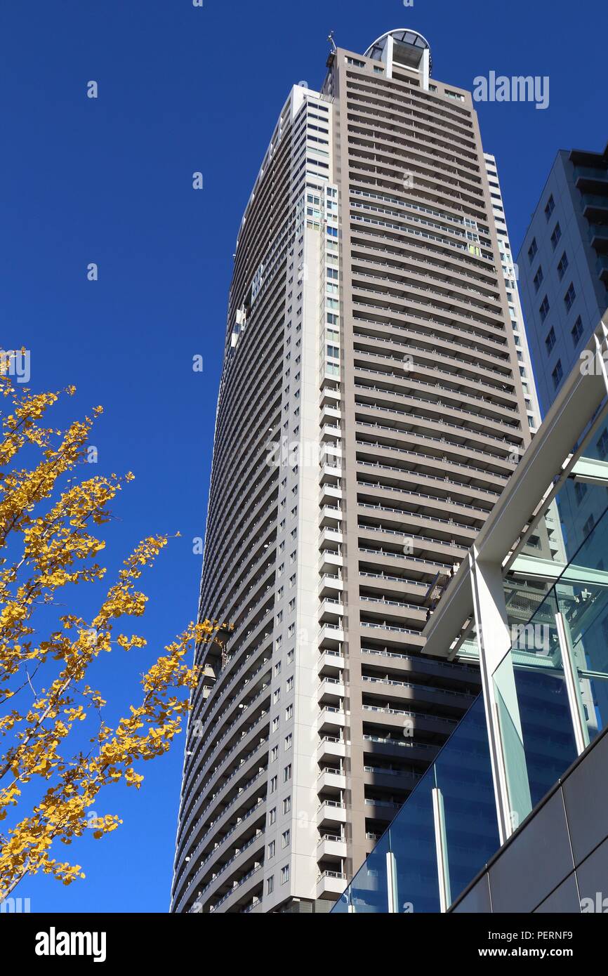 TOKYO, JAPAN - DECEMBER 2, 2016: Acty Shiodome residential building in ...
