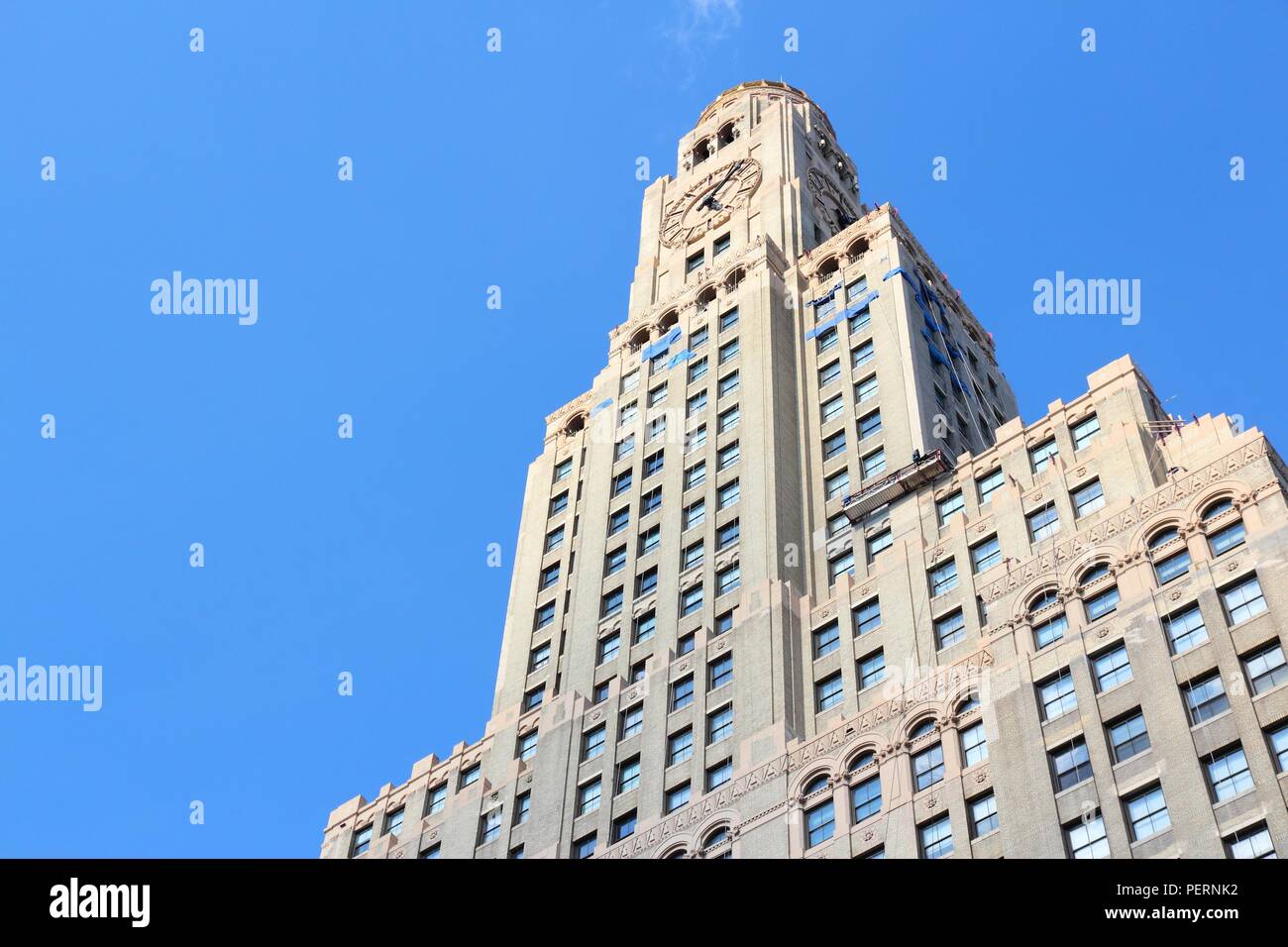 NEW YORK - JULY 6: Williamsburgh Savings Bank Tower exterior view on ...