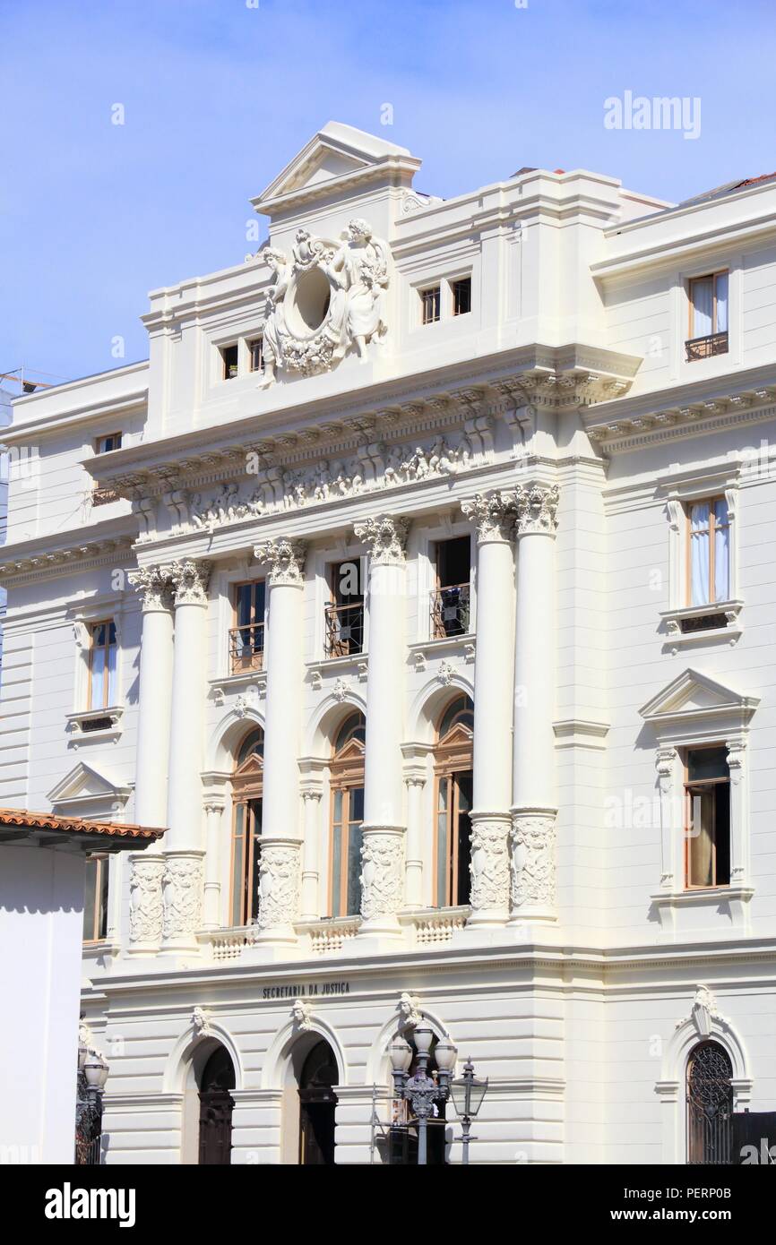 Sao Paulo, Brazil - Department of Justice. Court house building Stock ...