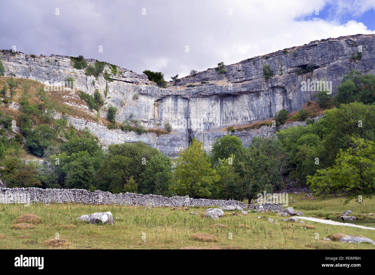 Malham Cove in the Yorkshire Dales was created at the end of the last ...