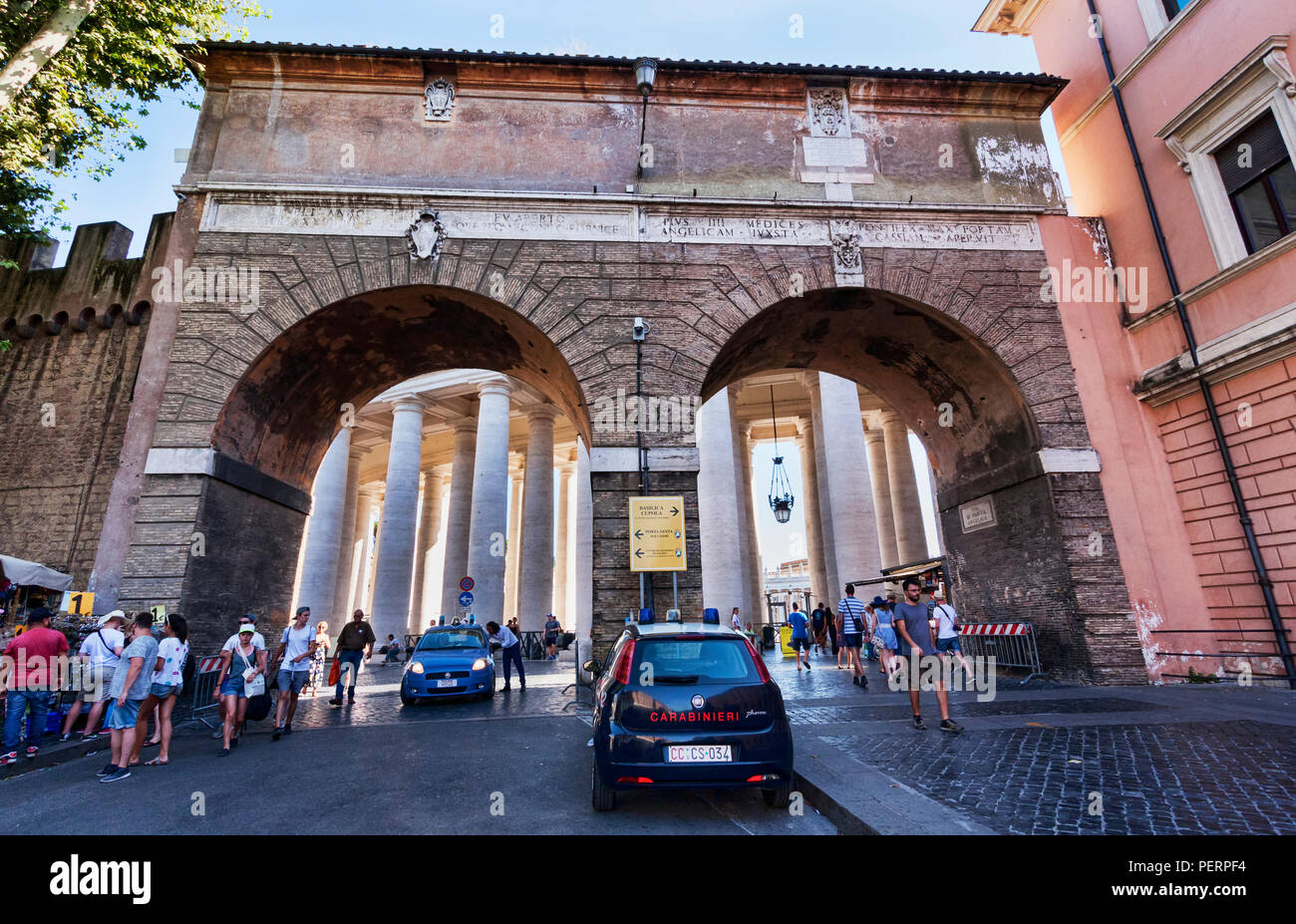 Rome,Italy- July 19, 2018:Street view of Porta Angelica avenue and its ...