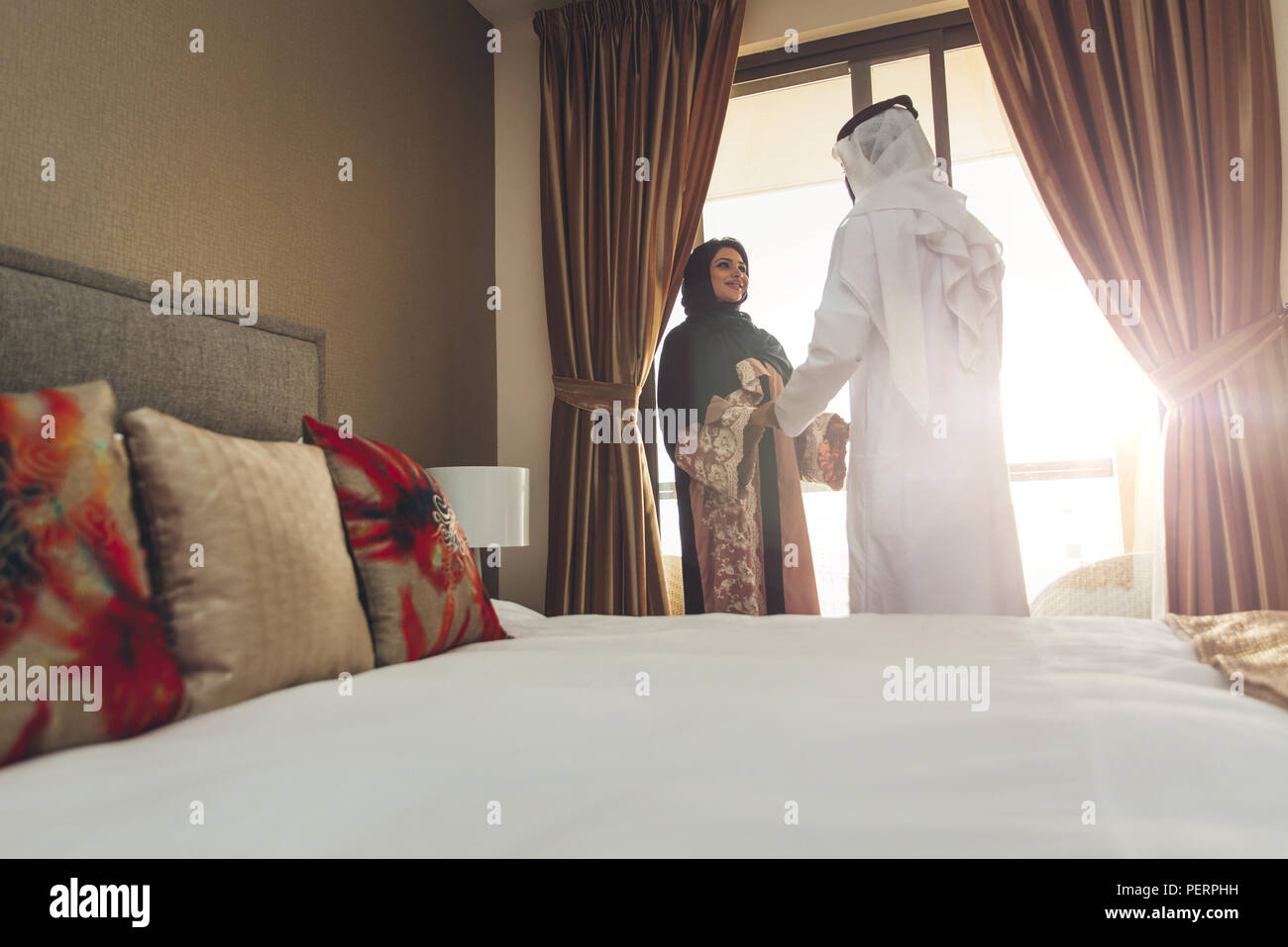 Arabic couple lifestyle moments at home Stock Photo - Alamy