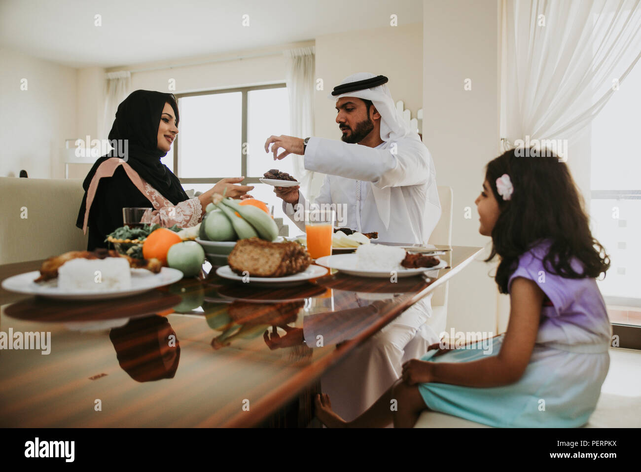 Arabic happy family lifestyle moments at home Stock Photo - Alamy