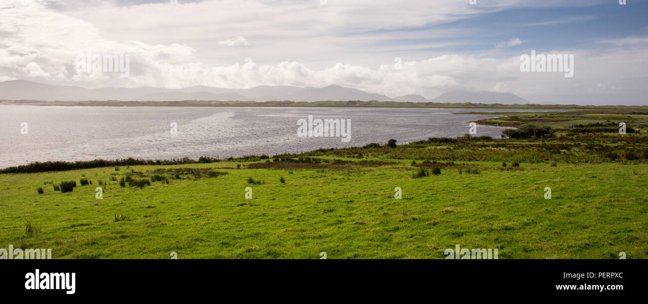The stand dune system at Inch Strand stretches out into Dingle Bay ...
