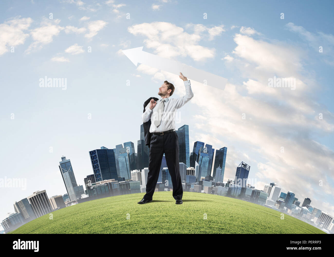 Showing right business direction Stock Photo - Alamy