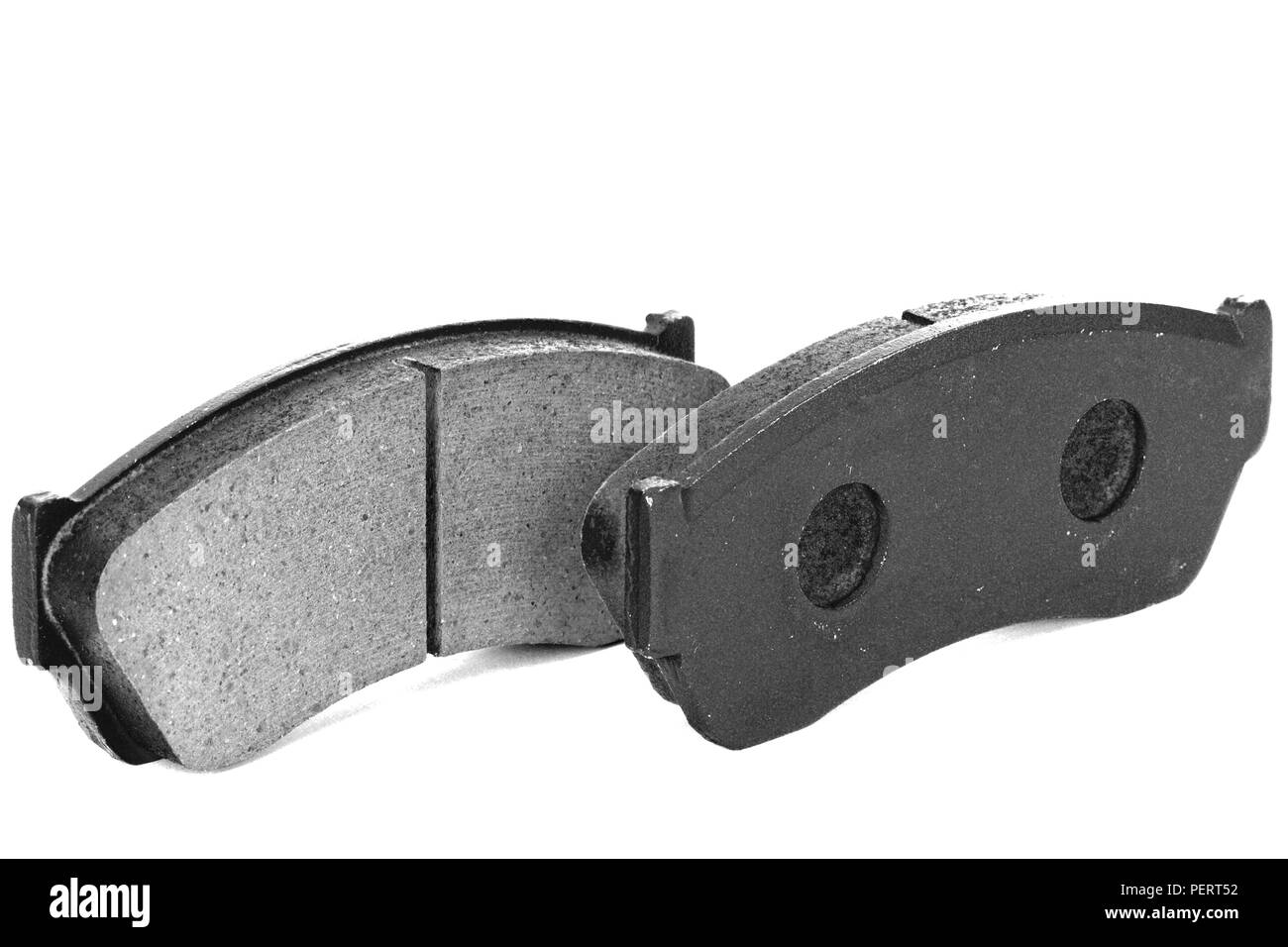 Automotive brake pads, Isolated on white background Stock Photo - Alamy