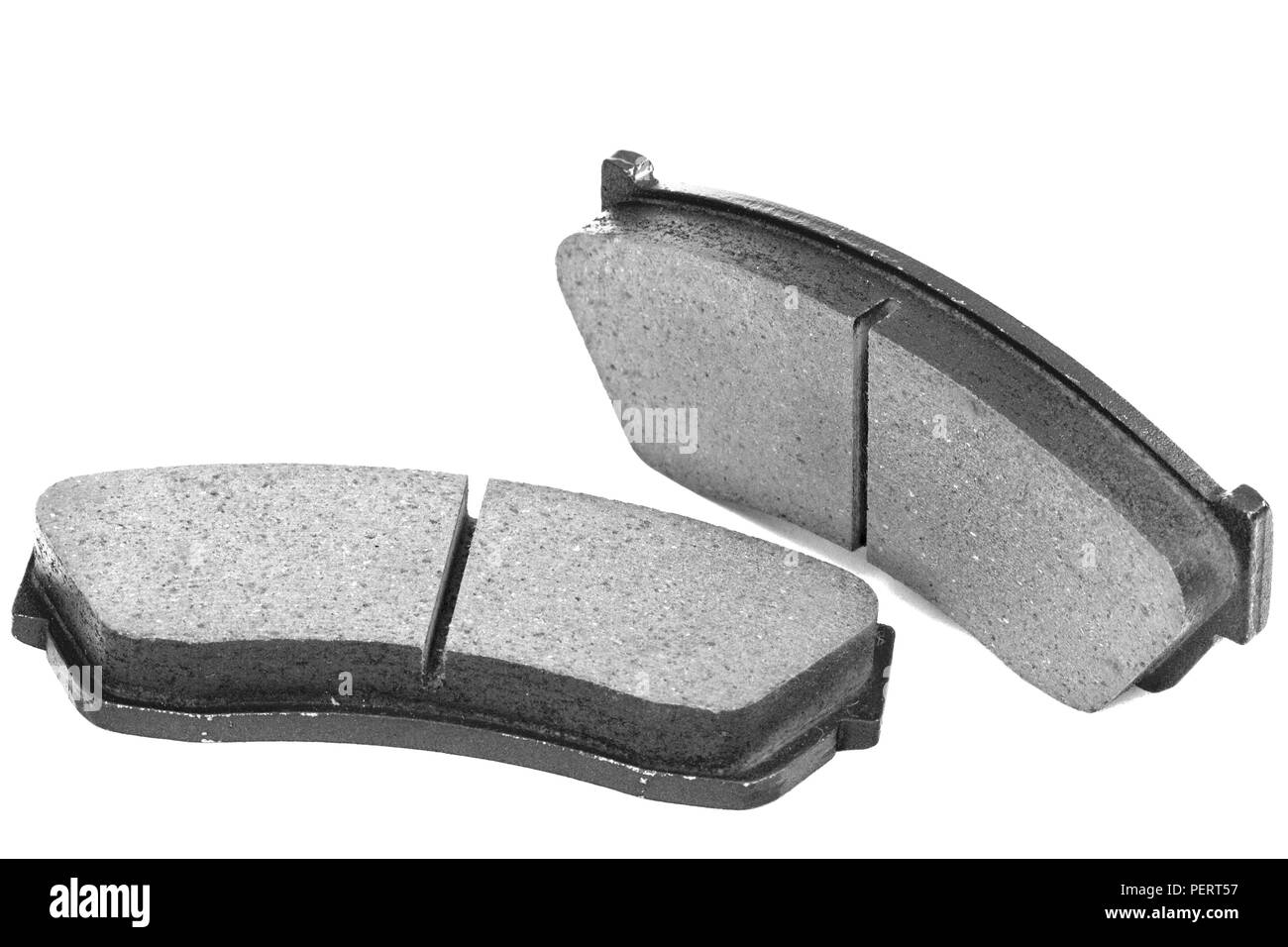 Automotive brake pads, Isolated on white background Stock Photo - Alamy