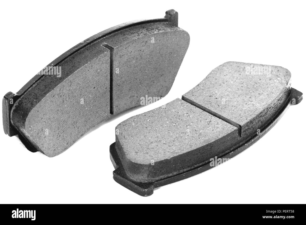 Automotive brake pads, Isolated on white background Stock Photo - Alamy