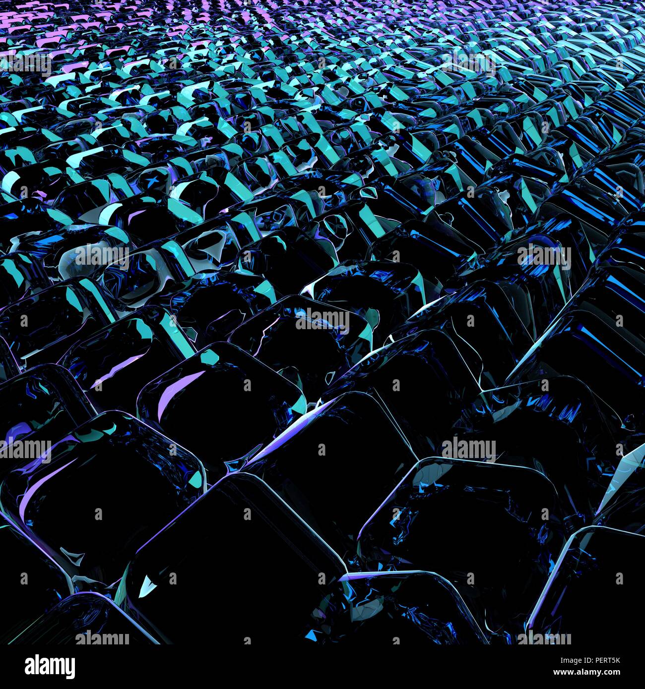 CG 3D illustration of ice cubes rotation. 3D render design background ...