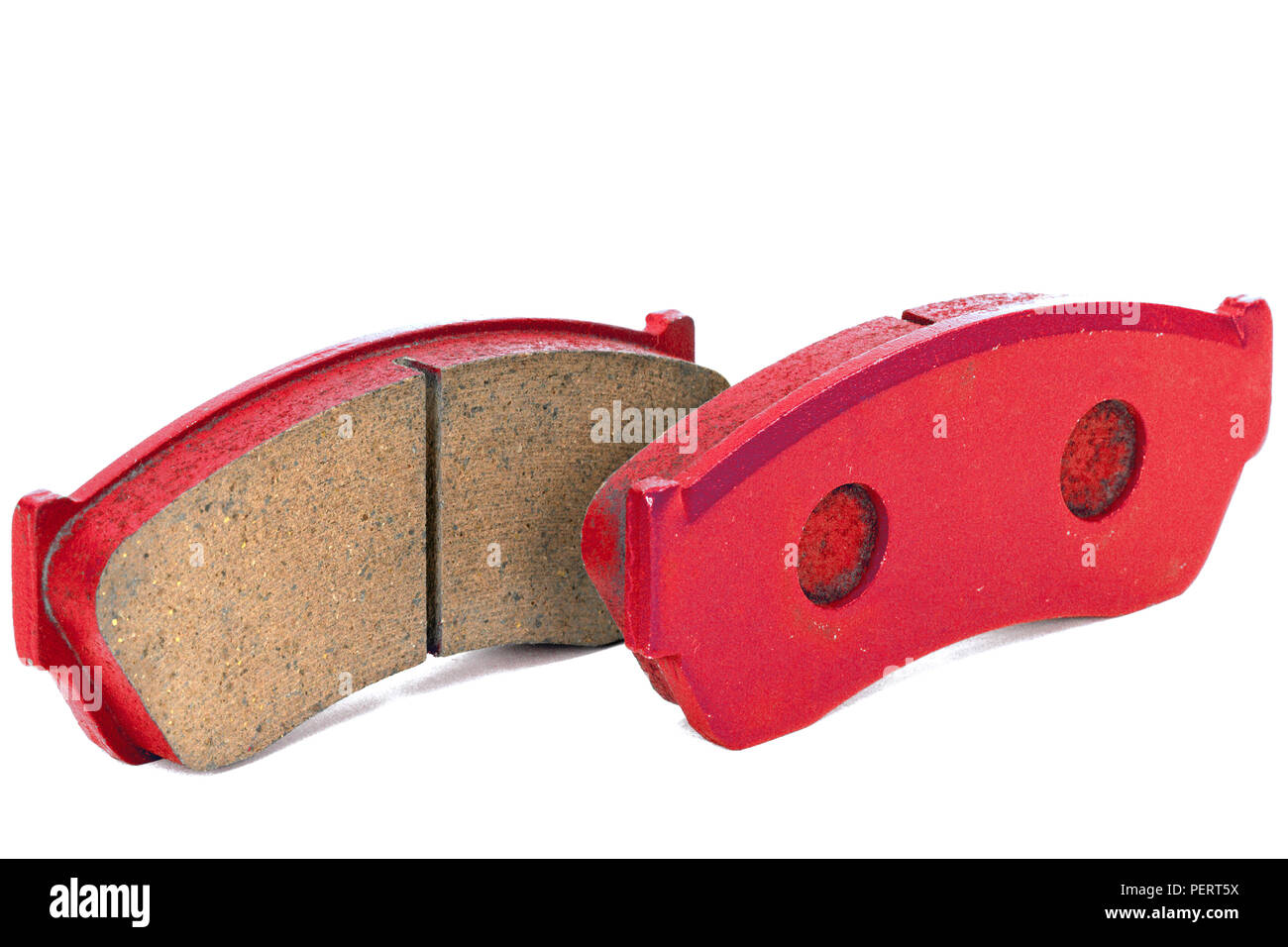 Automotive brake pads, Isolated on white background Stock Photo - Alamy