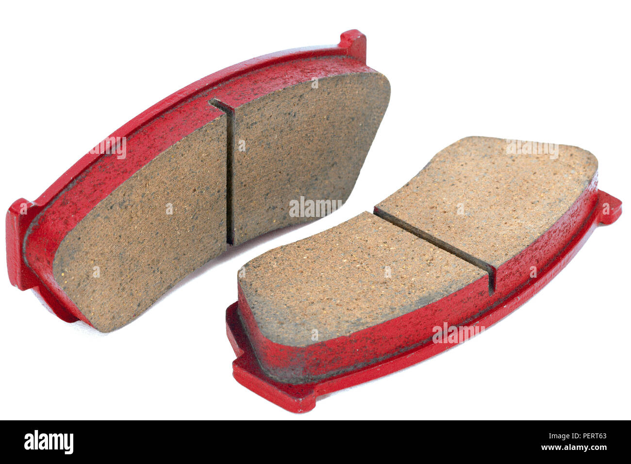 Automotive brake pads, Isolated on white background Stock Photo - Alamy