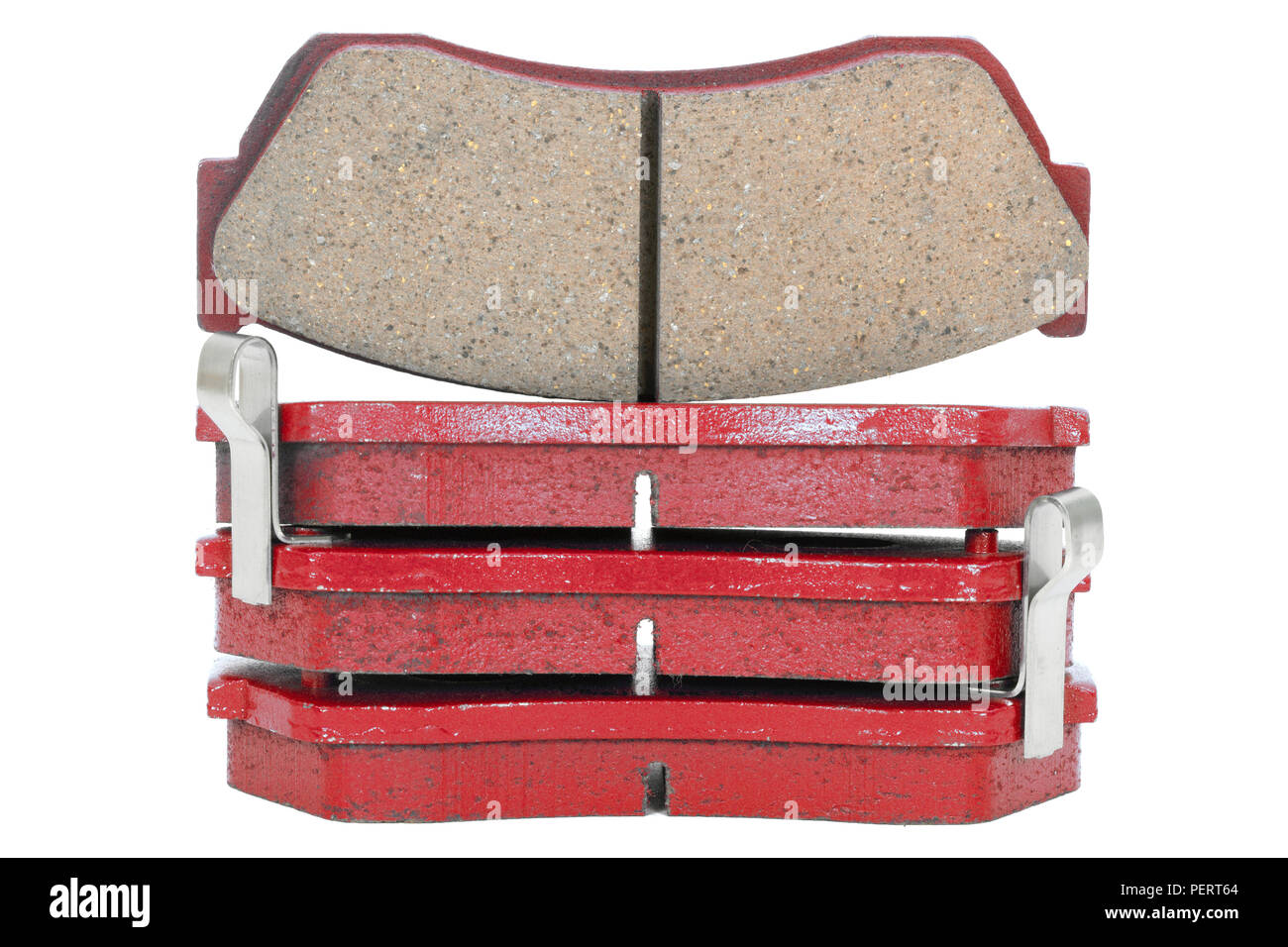 Automotive brake pads, Isolated on white background Stock Photo - Alamy