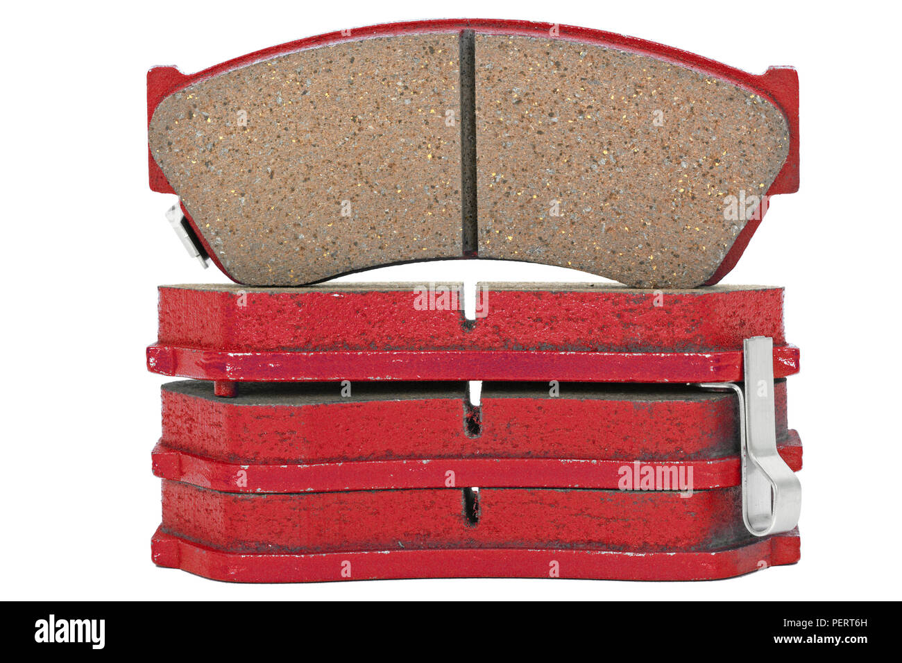 Automotive brake pads, Isolated on white background Stock Photo - Alamy