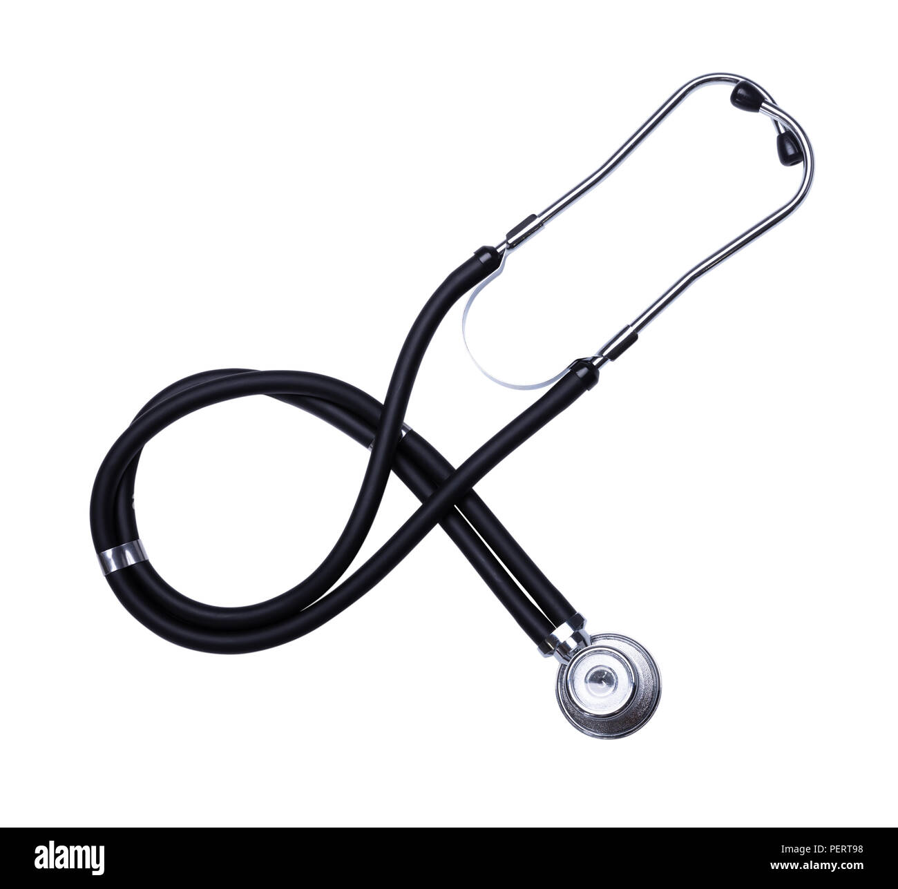 High Angle View Of Stethoscope Over White Background Stock Photo - Alamy