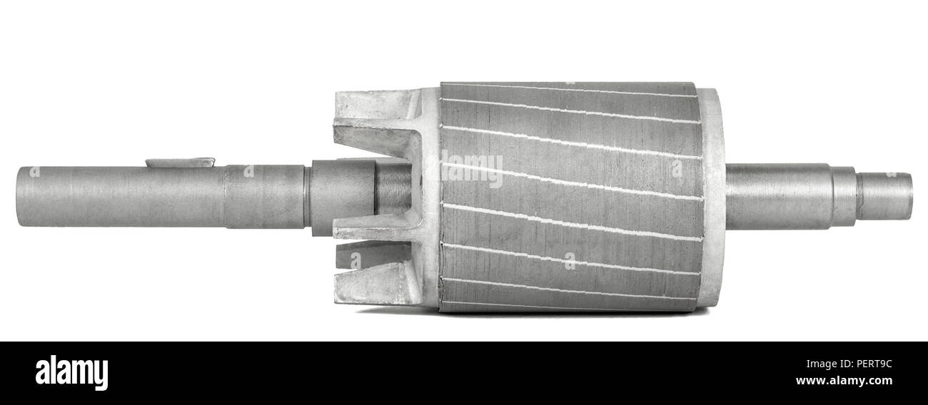 Rotor of electric motor, isolated on white background Stock Photo - Alamy