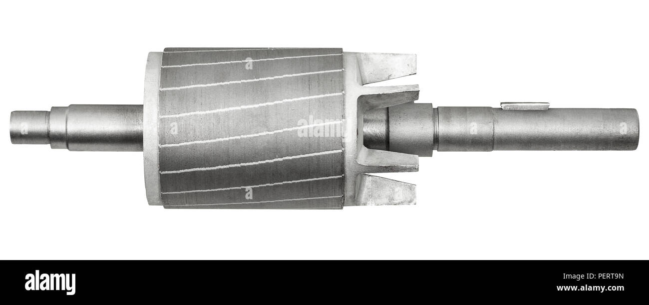 Rotor of electric motor, isolated on white background Stock Photo - Alamy