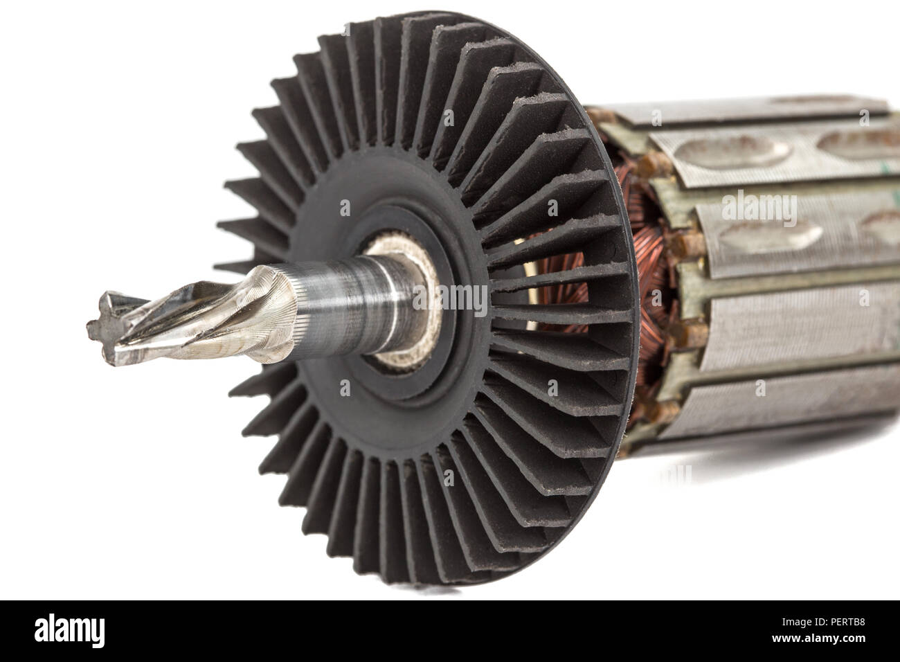 Old electric motor anchor, isolated on white background Stock Photo - Alamy