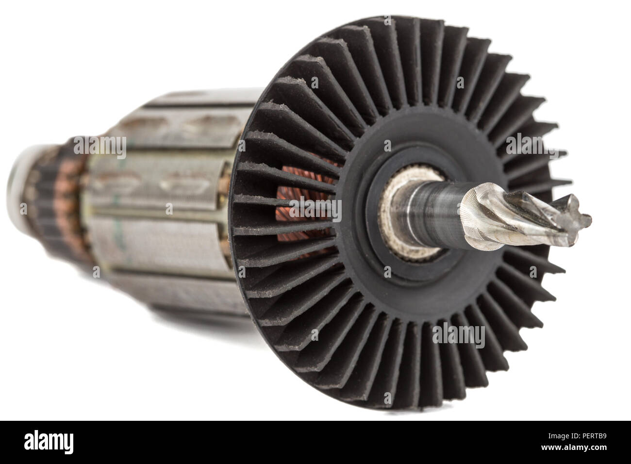 Old electric motor anchor, isolated on white background Stock Photo - Alamy