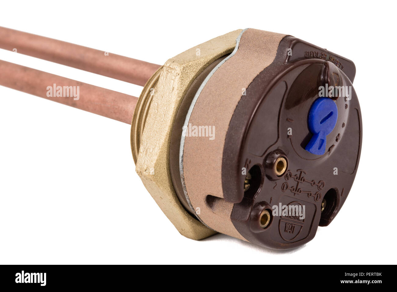 Temperature regulator for heating elements, isolated on white ...