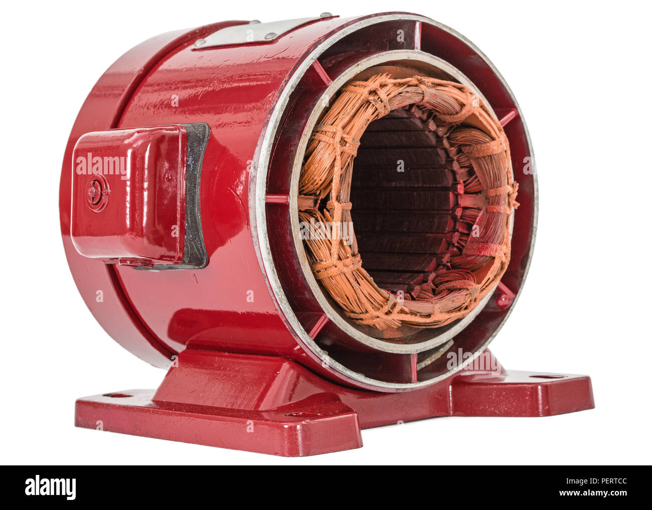 Stator of electric motor, isolated on white background Stock Photo - Alamy