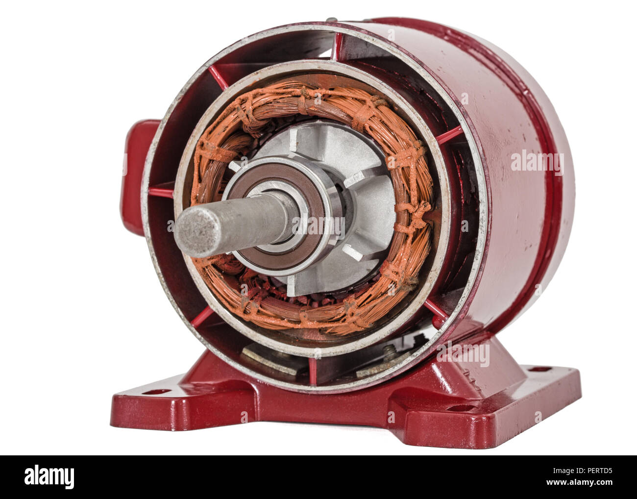 Disassembled of electric motor, isolated on white background Stock ...