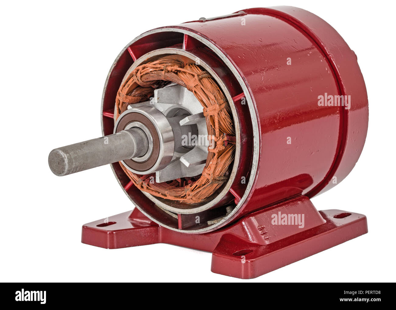 Disassembled of electric motor, isolated on white background Stock ...